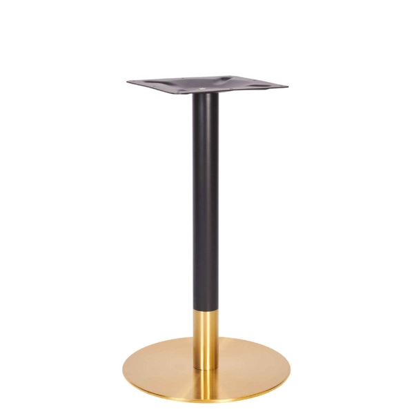 Ares Brass and Black Small Dining Table Base | Contract Chair Co