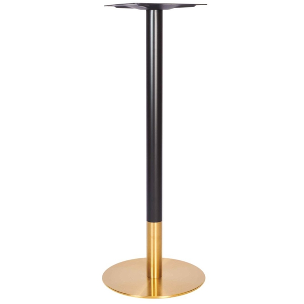 Ares Brass and Black Small Poseur Table Base | Contract Chair Co