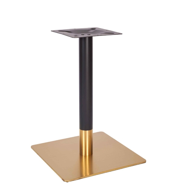 Ares Brass And Black Square Large Dining Table Base | Contract Chair Co