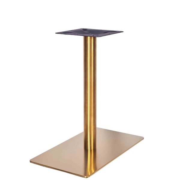 Ares Vintage Brass Rectangular Dining Table Base - The Contact Chair ...