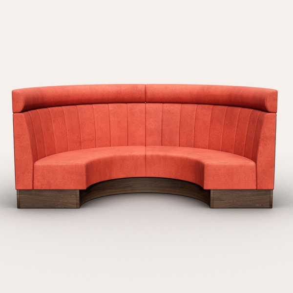 Fluted Rolled Back Banquette (Semi-Circle) | Contract Chair Co