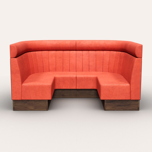 Fluted Rolled Back Banquette (U-Shaped) - The Contact Chair Company