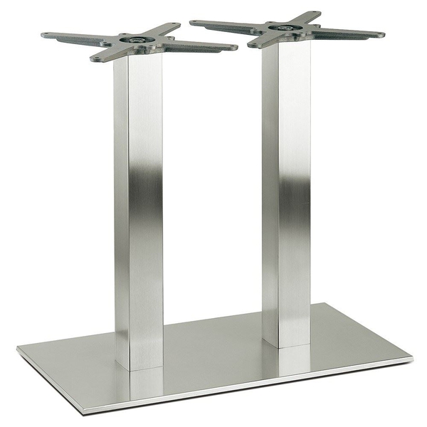 Inox Square Twin Table Base - The Contact Chair Company