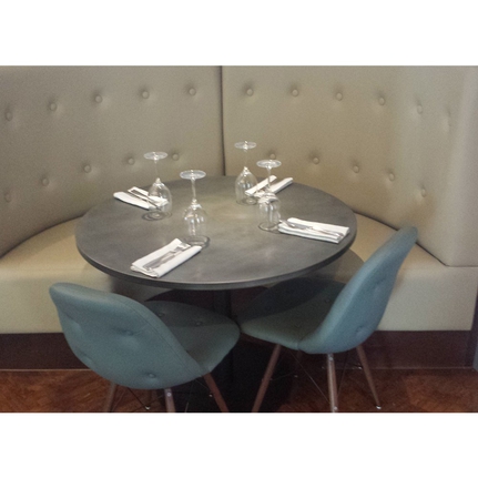 Light Patina Zinc Table Top - The Contact Chair Company