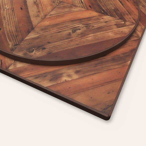 Reclaimed Wood Diagonal Squares Table Top - The Contact Chair Company