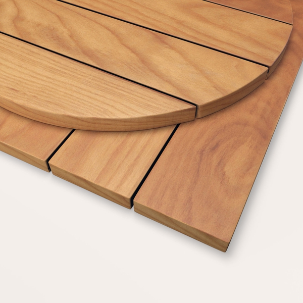 Slatted Iroko Table Top (Regular) - The Contact Chair Company