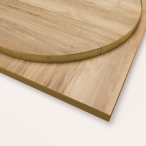 Veneer Table Top With Brass Band Edging - The Contact Chair Company