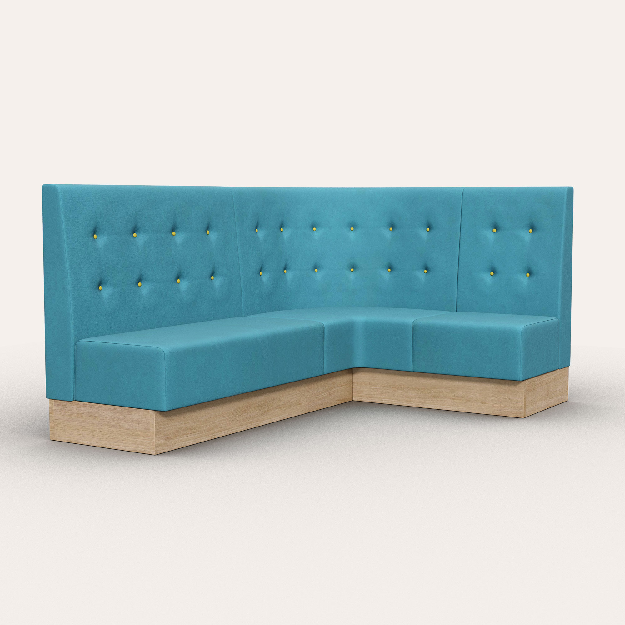 L Shaped Wood Booth Seat Custom Modern Round L Shape Wood Sofa Booths